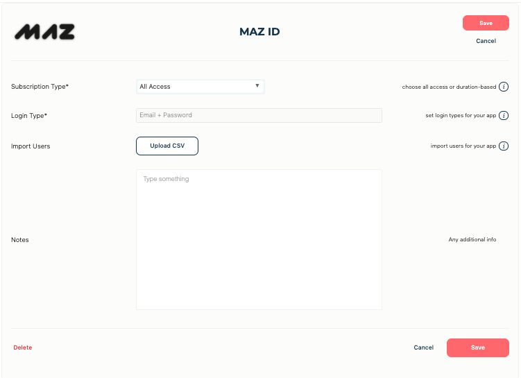 Database Integration: MAZ ID – MAZ Systems