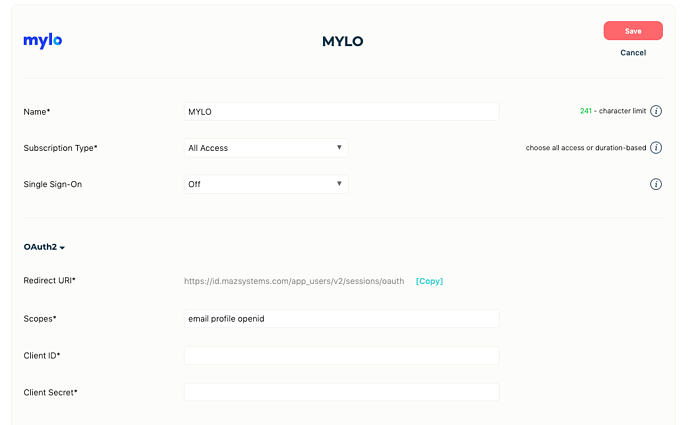 Database Integration: MYLO – MAZ Systems